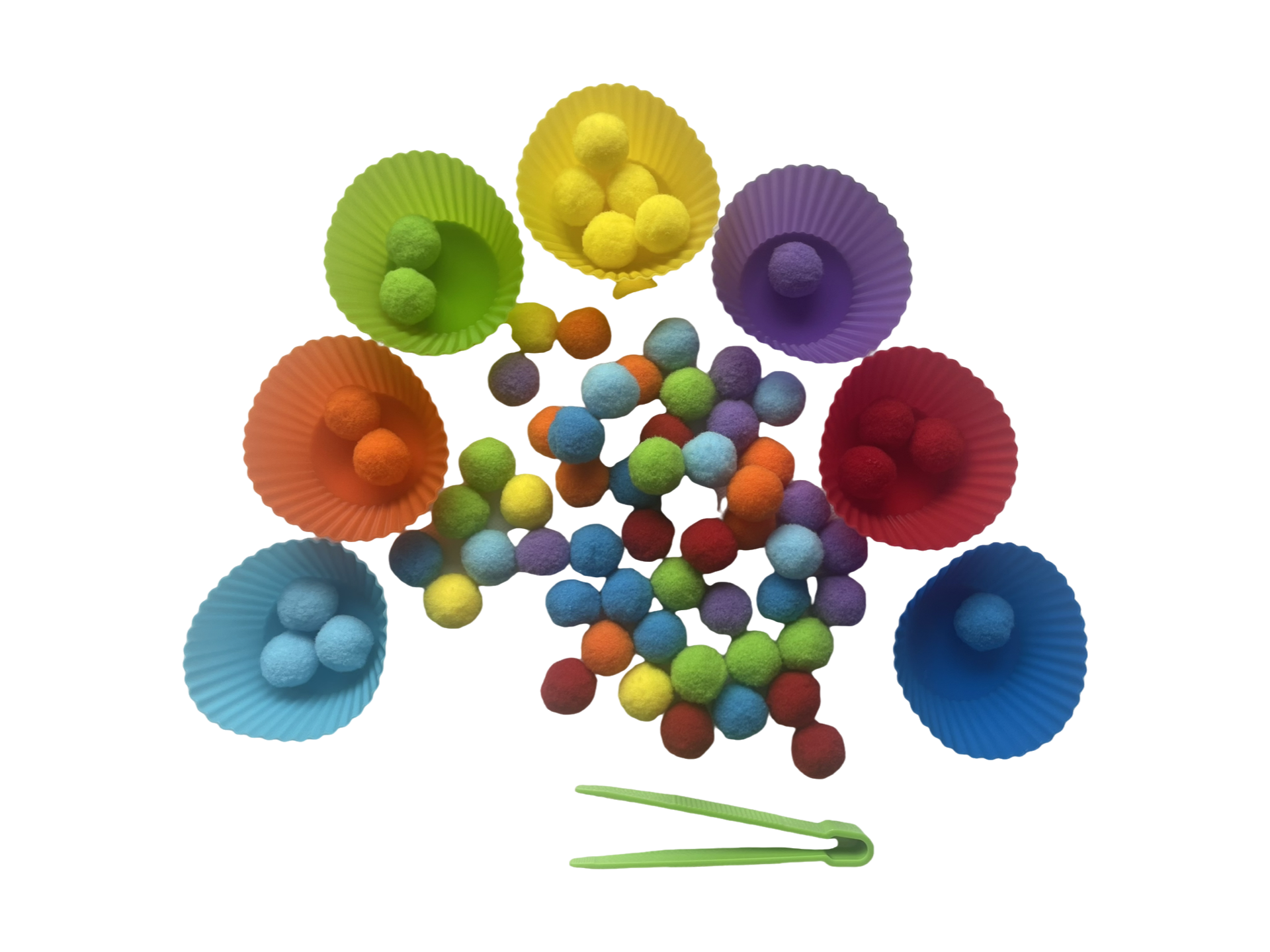 Felt Ball Colour Sorting Activity – Nans House